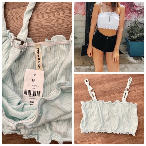 Emma & Sam | Tops | Emma Sam Ruffle Cropped Tube Top | Poshmark